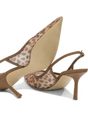 NINALILOU Heeled Shoes With Leopard Print Mesh