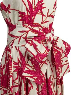 Samantha Sung Printed Belted Midi Dress