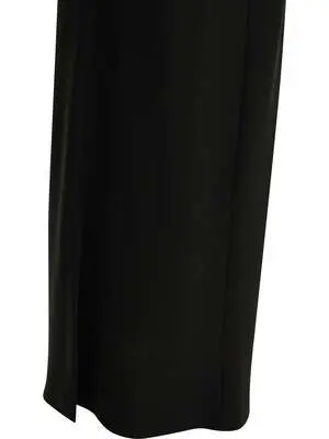 Max Mara Sheath Midi Dress With Draped Neckline - Black