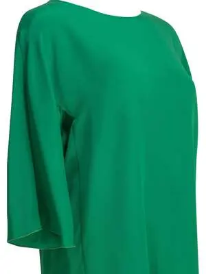 Max Mara Silk Blouse With Reverse Bow Detail