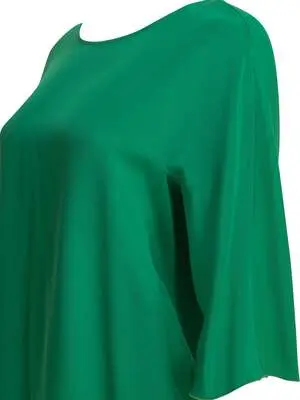 Max Mara Silk Blouse With Reverse Bow Detail