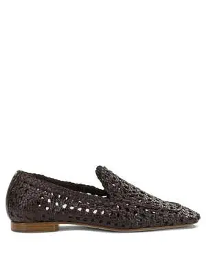 PONS QUINTANA Woven Leather Loafers