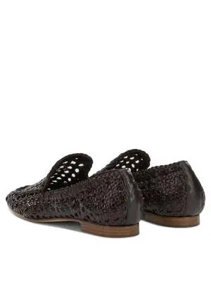 PONS QUINTANA Woven Leather Loafers