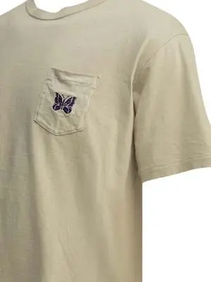 Needles Pocket Tee Relaxed Fit Cotton T-shirt - Beige