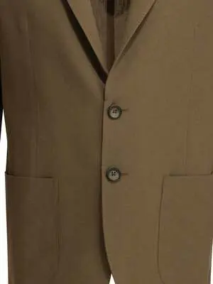 Herno Linen Blend Blazer With Notched Lapel