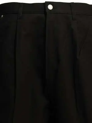 Comme Des Garçons Wide Leg Pleated Cotton Shorts