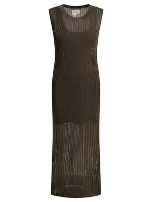 Loulou De Saison Ribbed Viscose Maxi Dress