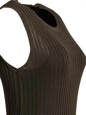 Loulou De Saison Ribbed Viscose Maxi Dress