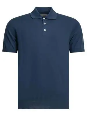Brunello Cucinelli Polo Shirt With Buttons - Blue