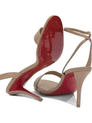 CHRISTIAN LOUBOUTIN Strappy High Heel Sandals - Beige