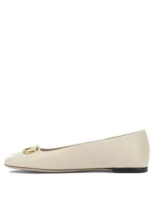 Valentino Garavani Vlogo Classic Ballet Flats - White