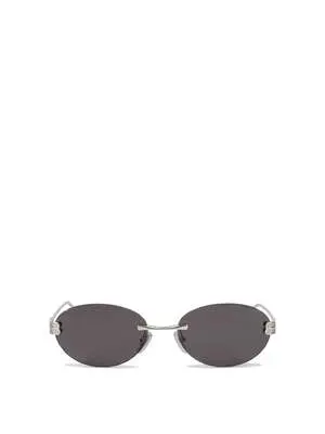 Balenciaga Af Gossip Oval Sunglasses - Black