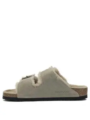 BIRKENSTOCK Arizona Shearling Low Sandals - Grey