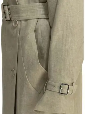Max Mara Lightweight Pure Linen Belted Double-breasted Jacket