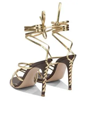 GIANVITO ROSSI Strappy Heeled Sandals With Ankle Tie Fastening
