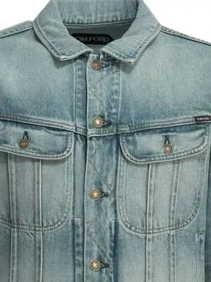 TOM FORD Icon' Denim Jacket - Light Blue