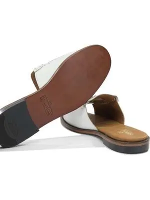 SEBAGO Will" Leather Slide With Tassels - White