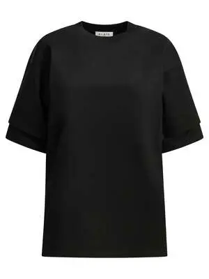 Alaïa Crewneck T-shirt With Double Short Sleeves