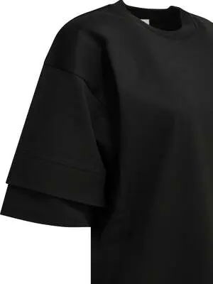 Alaïa Crewneck T-shirt With Double Short Sleeves