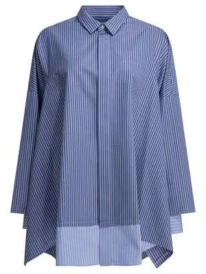 Sacai Striped Cotton Blend Shirt
