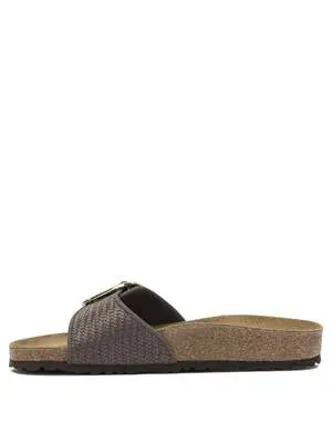 BIRKENSTOCK Madrid Big Buckle Raffia Slides