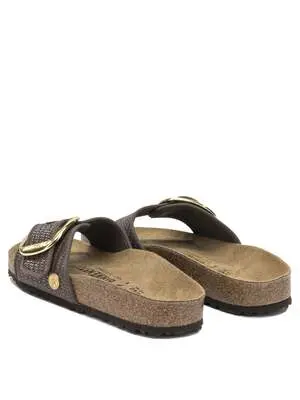 BIRKENSTOCK Madrid Big Buckle Raffia Slides