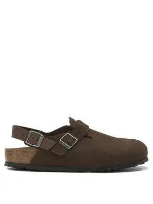 BIRKENSTOCK Tokio Suede Sabot - Brown