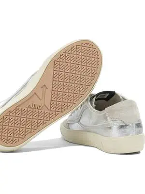 AUTRY Windscape Low" Canvas And Suede Sneakers - Silver