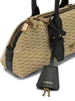 Pinko Woven Top Handle Bag