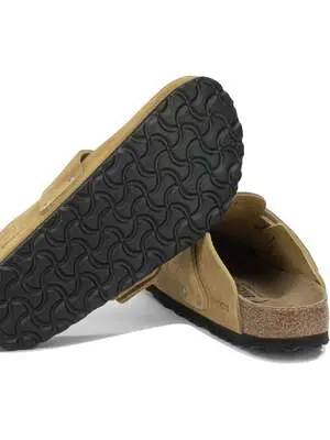 BIRKENSTOCK Loma Suede Sabot Clogs - Beige