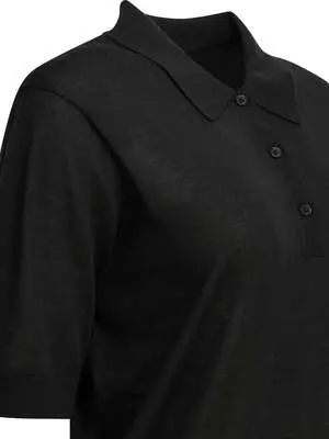 Loulou De Saison Knit Polo - Black