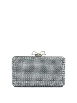 SELF-PORTRAIT Crystal Embellished Bow Clutch