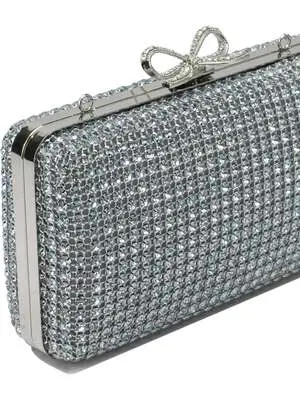 SELF-PORTRAIT Crystal Embellished Bow Clutch