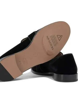 AQUAZZURA Martin' Suede Loafers - Black