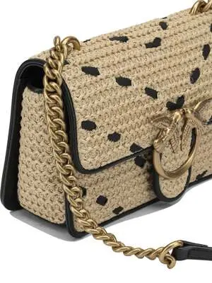Pinko Woven Leather Shoulder Bag