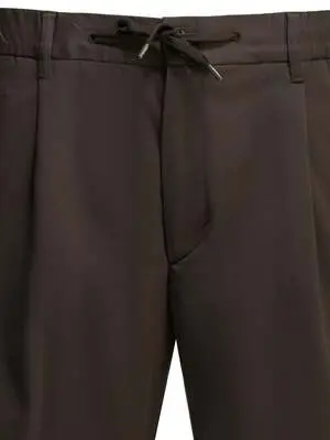 Herno Cotton Cargo Shorts With Drawstring Waist - Brown