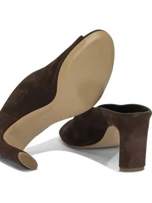 DEL CARLO Heeled Mules - Brown