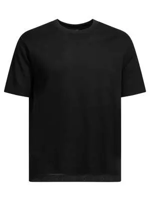 Herno E Polo" Cotton Pique Crew Neck T-shirt - Black