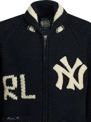 Polo Ralph Lauren X New York Yankees Wool Intarsia Knit Cardigan