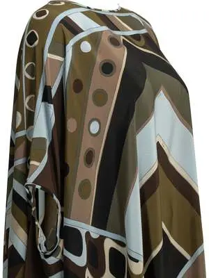 Emilio Pucci Vivara" Silk Crepe De Chine Kaftan Dress