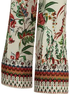 Samantha Sung Printed Silk Trousers - White