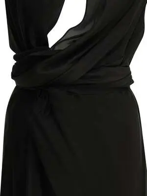 MAISON MARGIELA Draped Silk Midi Dress