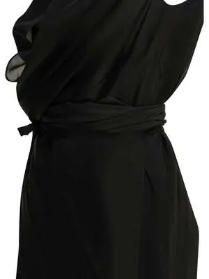 MAISON MARGIELA Draped Silk Midi Dress