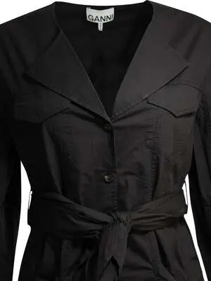 GANNI Short Chemise Dress With Belt