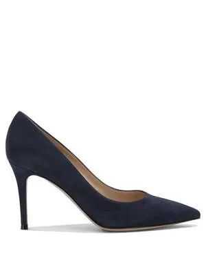 GIANVITO ROSSI 85 Mm Suede Pumps - Blue