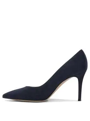 GIANVITO ROSSI 85 Mm Suede Pumps - Blue