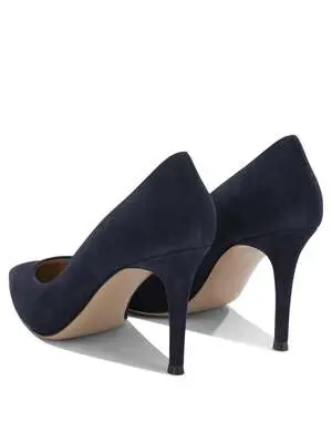 GIANVITO ROSSI 85 Mm Suede Pumps - Blue