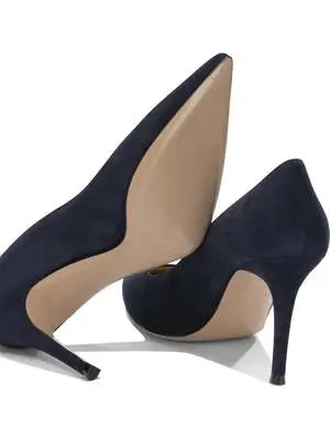 GIANVITO ROSSI 85 Mm Suede Pumps - Blue