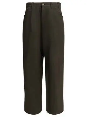 Comme Des Garçons Textured Cotton Cropped Trousers