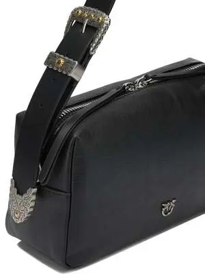 Pinko Leather Shoulder Bag With Adjustable Strap